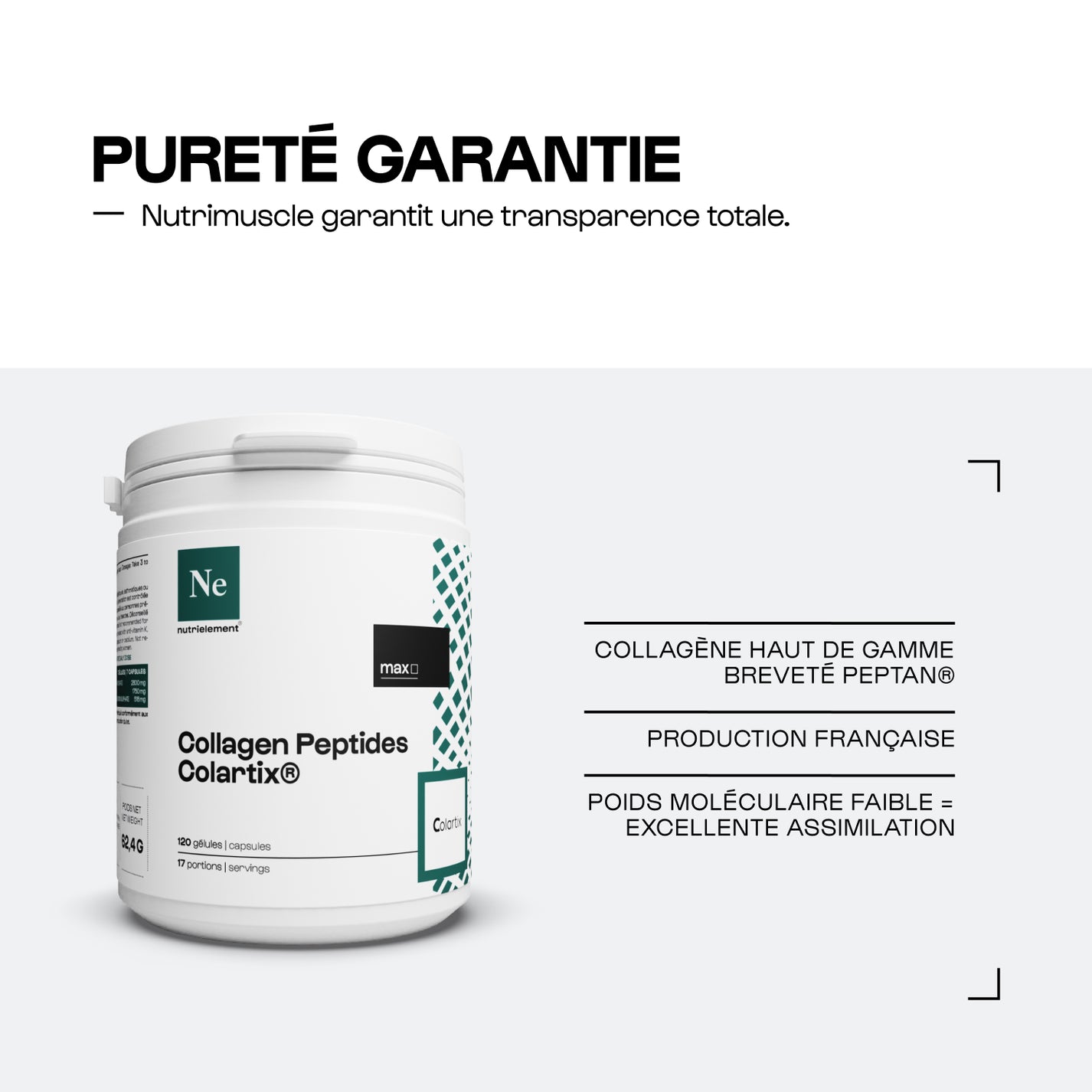 Collagène Colartix (Peptan® II) en gélules – Nutrimuscle