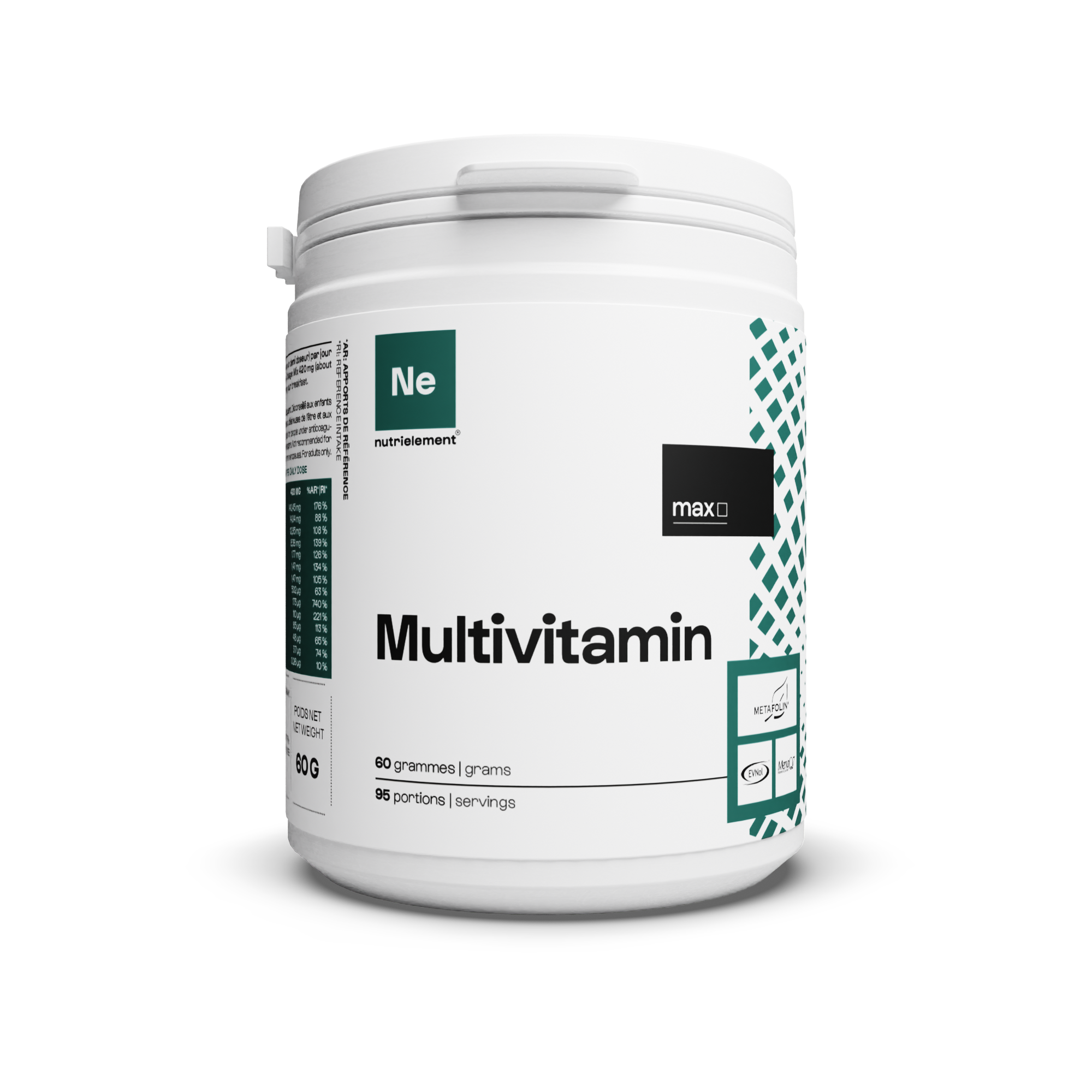 Multivitamines Max en poudre – Nutrimuscle