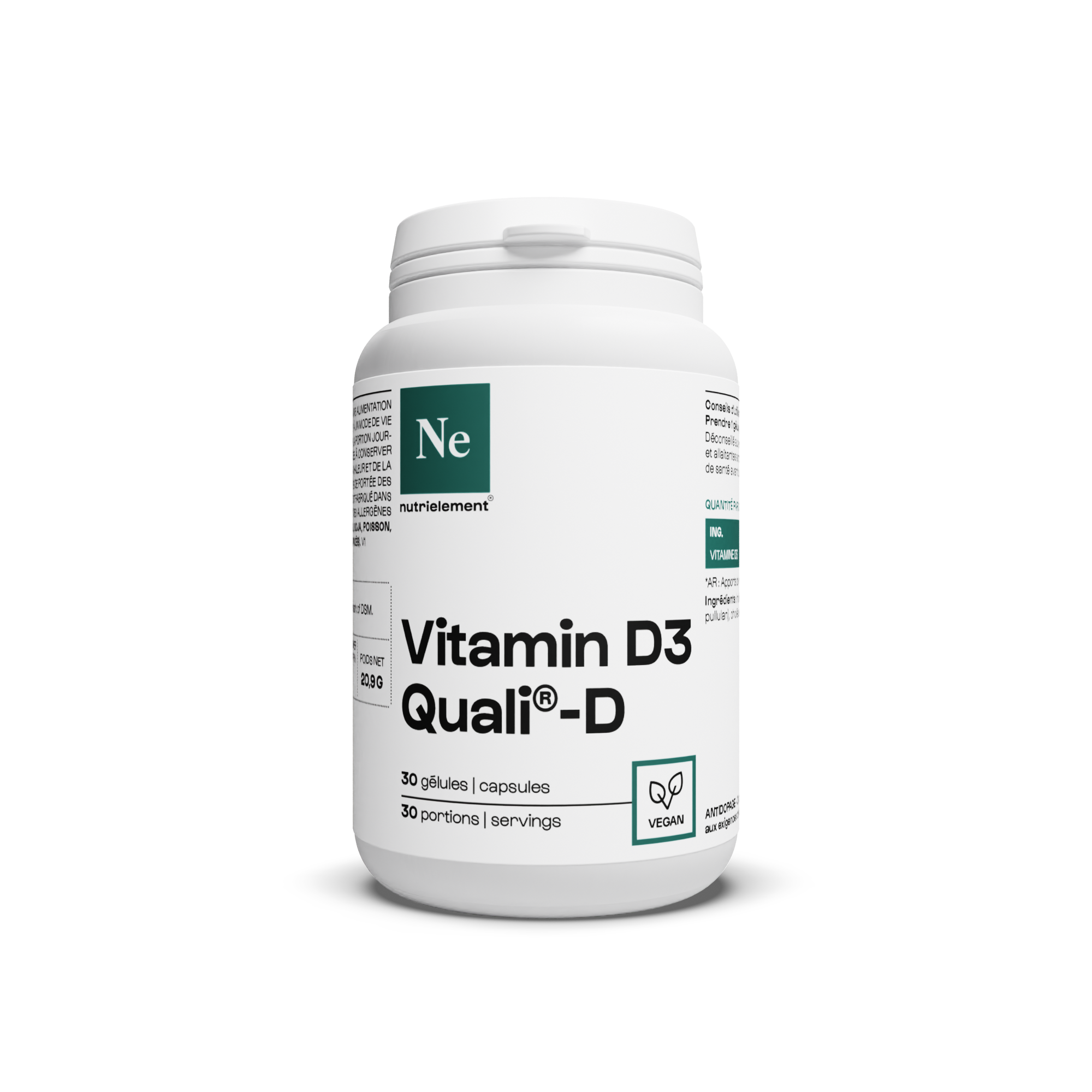 Vitamine D Quali®D 2000 UI - Complément alimentaire – Nutrimuscle
