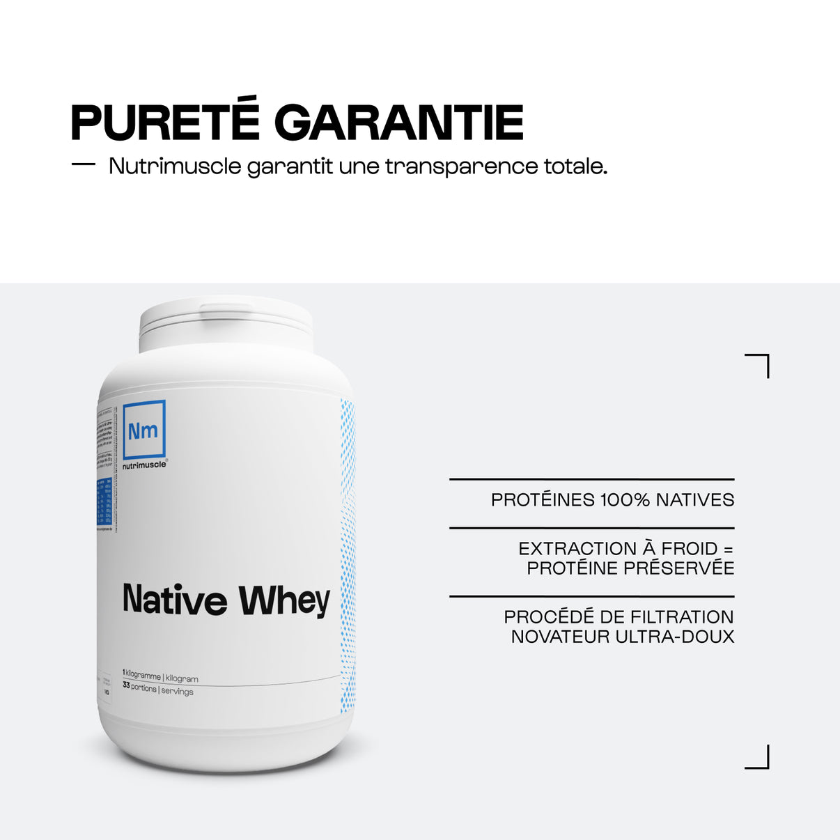 Whey Native - La whey de référence Nutrimuscle