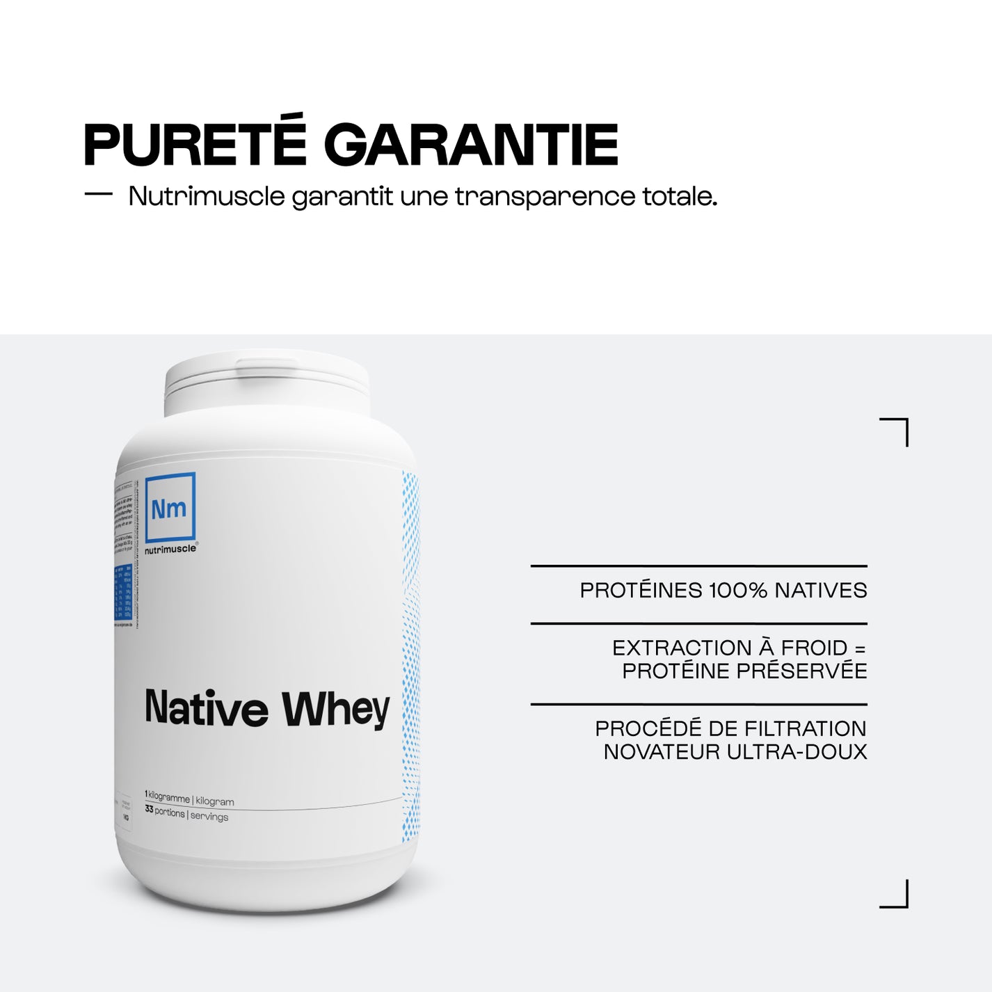 Whey Native - La whey de référence Nutrimuscle